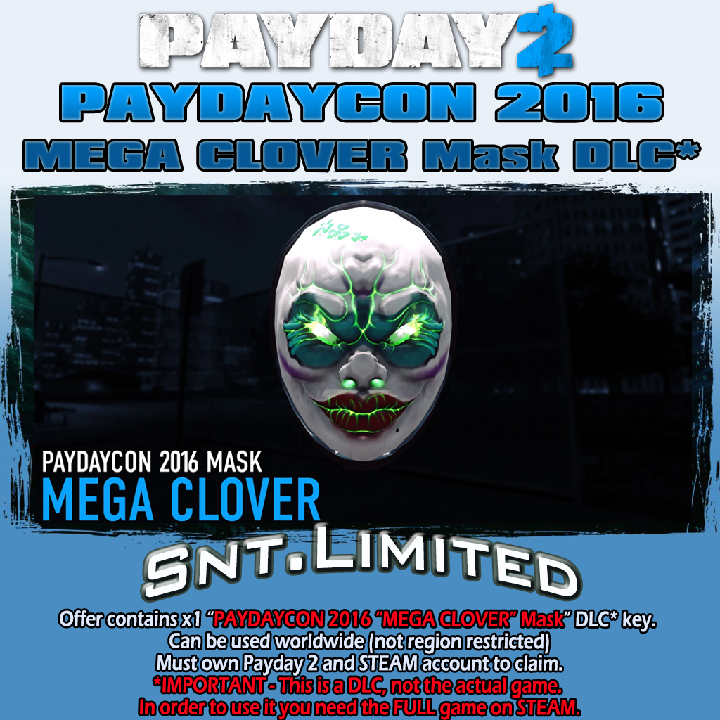 Payday 2 - Promotional Masks DLCs (STEAM) | eBay