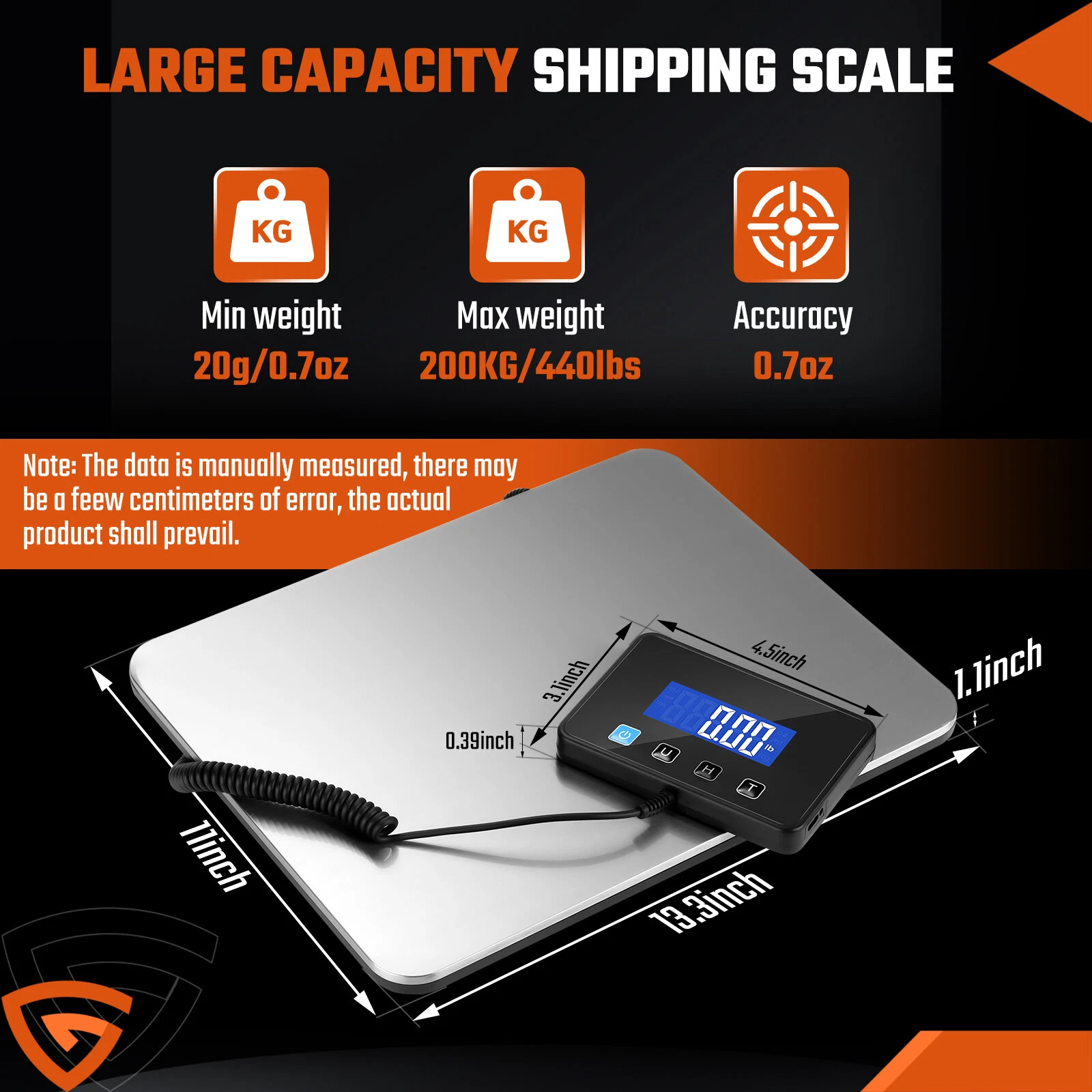 Pesa Para Pesar Equipajes Mail Scale Digital , 440lb Heavy Duty Postage ...