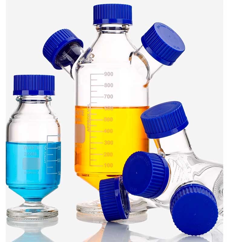 Lab Supply Glass Recovery Reagent Bottle 100ml-1000ml Multi GL45 ...