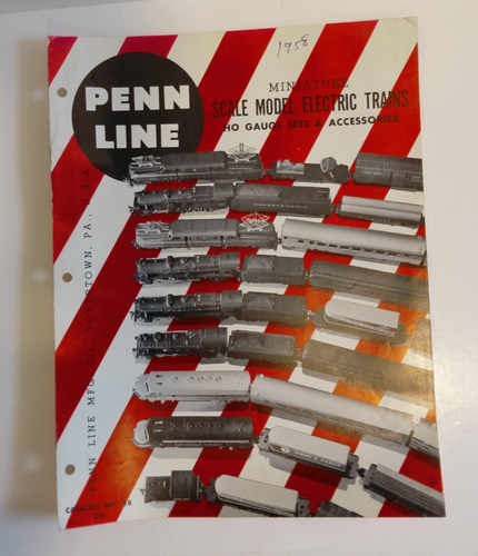 RARE Vintage Penn Line 1958 Scale Model Electric Trains HO Gauge Set ...