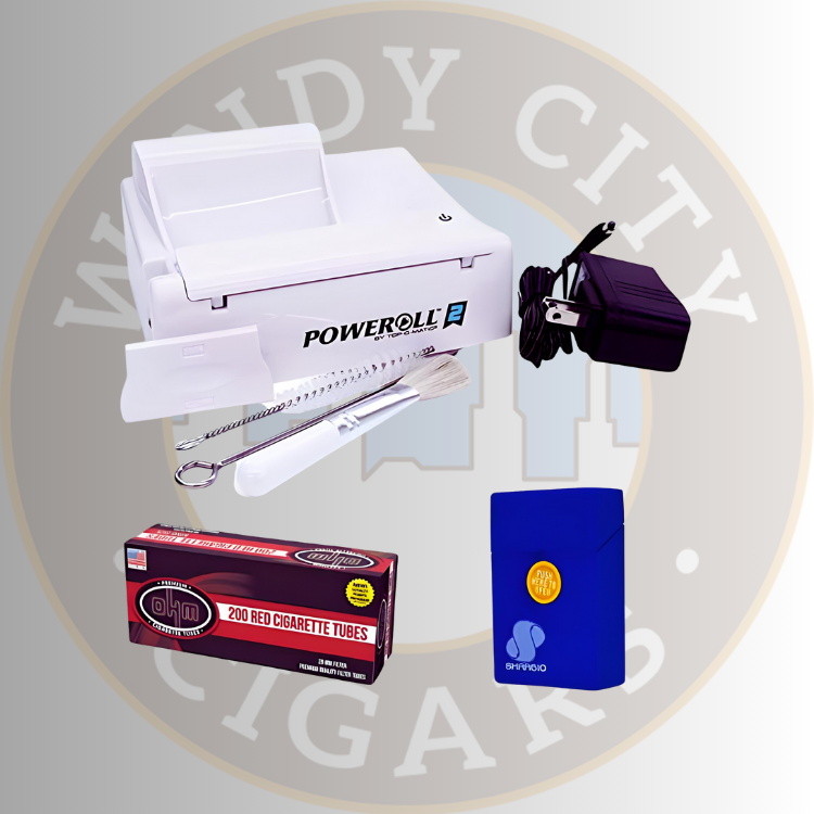 PoweRoll 2 Top-O-Matic Electric Cigarete Machine Tobaco Injector Combo ...