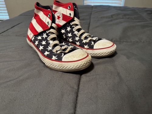 Converse Chuck Taylor All Star Red White Blue Shoes American Flag Kids ...