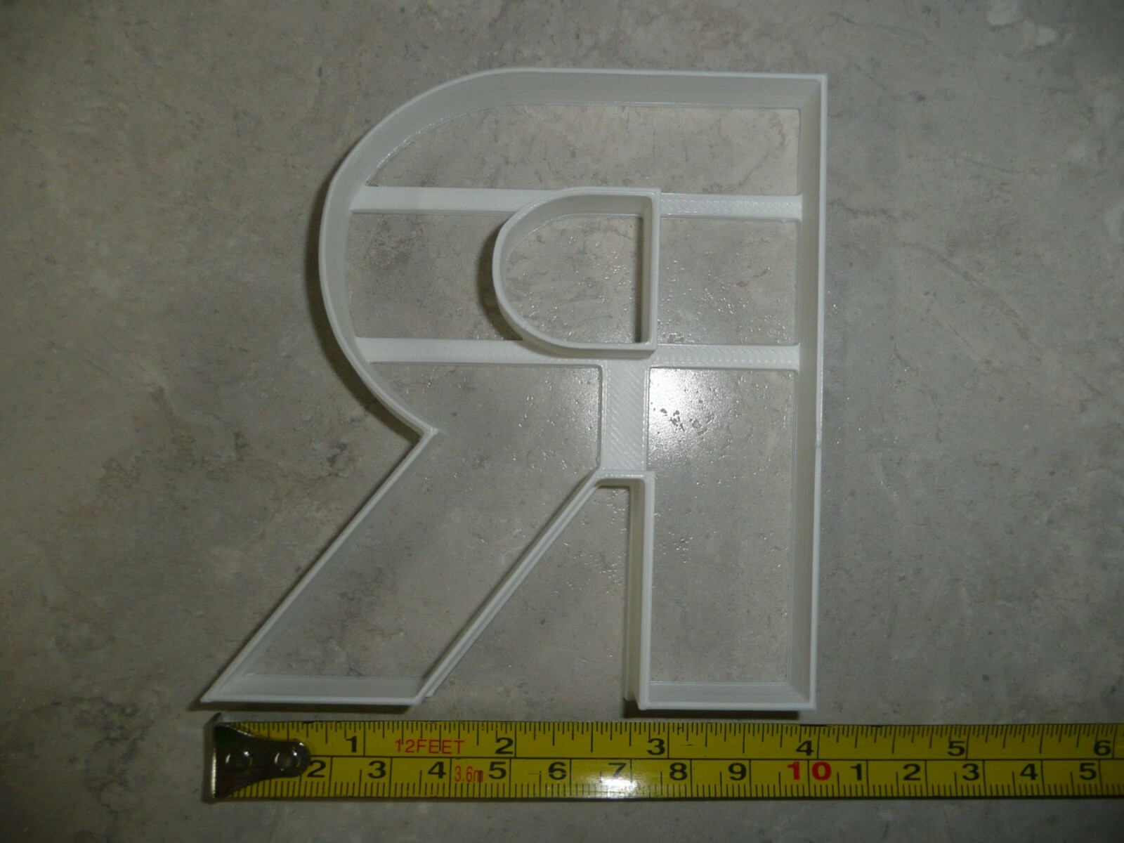 LETTER R 4 INCH UPPERCASE CAPITAL BLOCK FONT COOKIE CUTTER USA PR4231 ...
