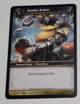 World Of Warcraft TCG Sunder Armor 149 Heroes Of Azeroth 149/361 ...