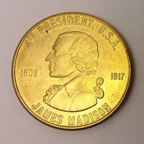 James Madison 4th President Coin Medal Token 28mm | eBay