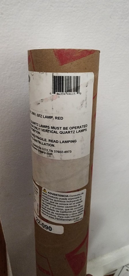 Fostoria 632-16209 208v 1600w red Heat Lamp sealed from factory. | eBay