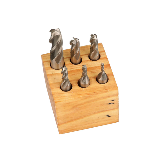 8001-0007 6 Piece High Speed Steel M2 Ball Nose End Mill Set, 4-Flute ...