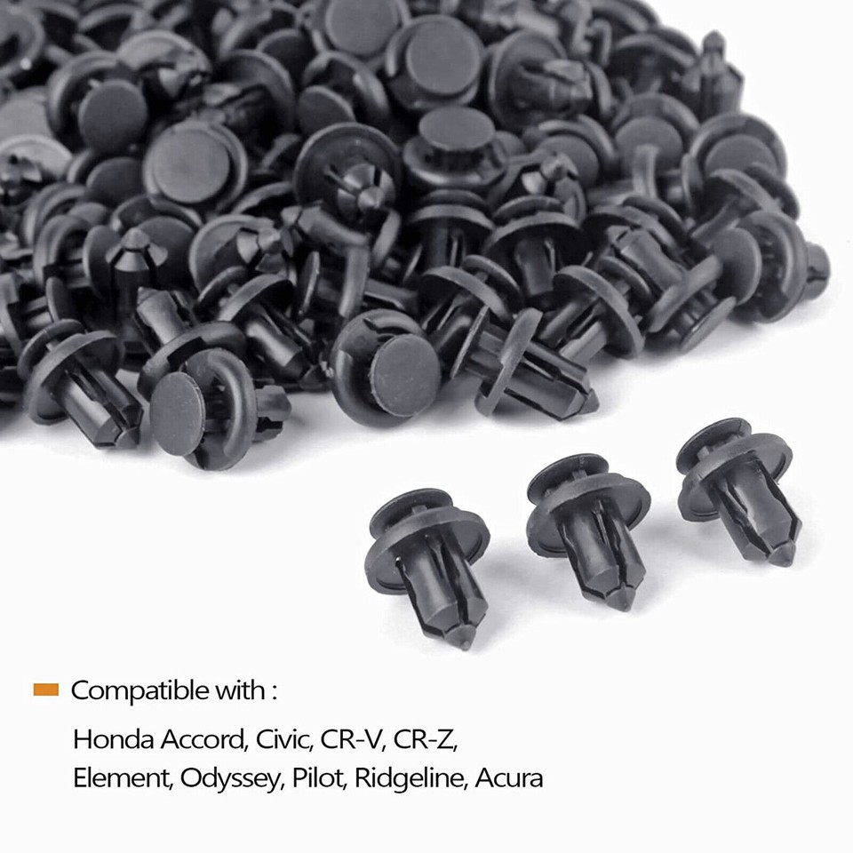 100x Clips Fastener Bumper Fender Retainer for 10mm Honda Element Pilot ...