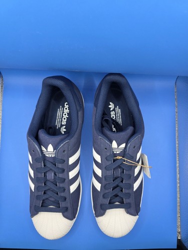 Adidas Superstar Navy Sneakers with Shell Toe | eBay