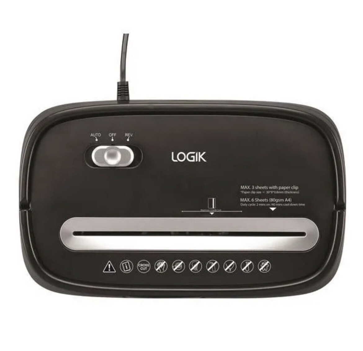 LOGIK LSHREP21 Cross Cut Paper Shredder - Black 5017416795517 | eBay UK