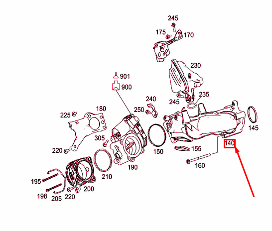 MERCEDES 350 CDI 2011 RHD Air Intake Pipe Tube Guide A6420901637 ...