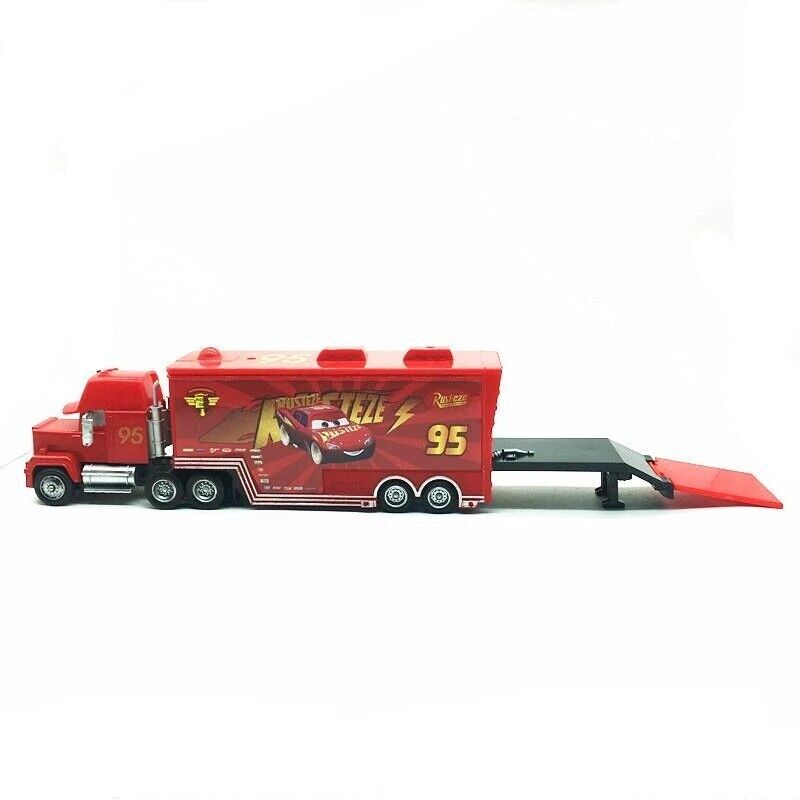 Set of 2 Disney Pixar Cars Gold Rusteze No.95 Lightening Mcqueen & Mack ...