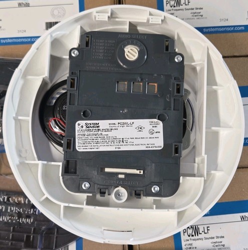 SYSTEM SENSOR PC2WL-LF WHITE CEILING MOUNT LOW FREQUENCY SOUNDER/STROBE ...