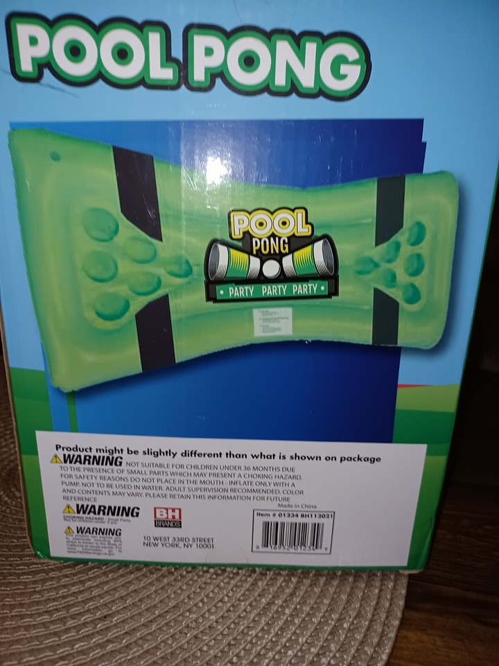 Pool Pong Lounge Floating Beer Pong Table Inflatable Green Raft | eBay