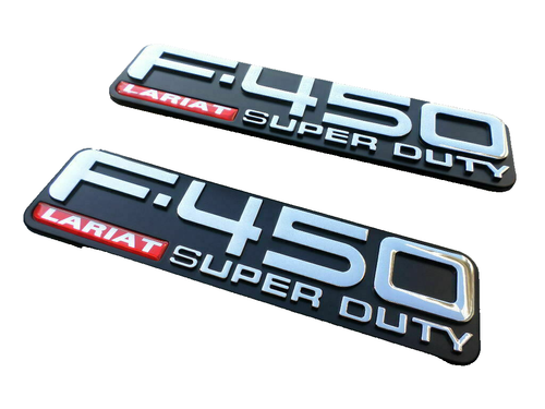 99-03 1999-2003 Ford Truck F450 Lariat Super duty Emblems Pair Brand ...