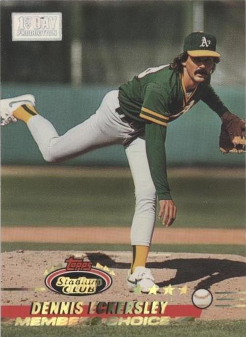 1993 Topps Stadium Club - Members Choice Dennis Eckersley #291 1st Day ...