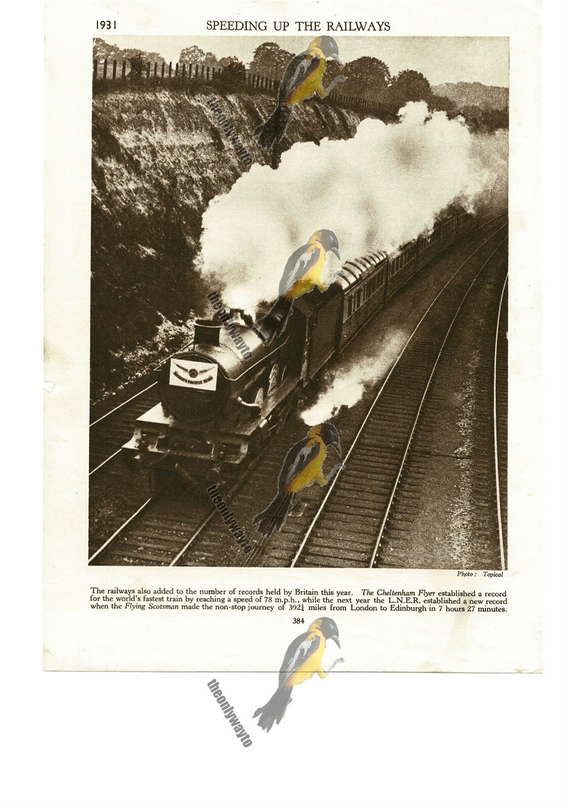 Cheltenham Flyer Reaches 78 mph, 1931, Book Illustration (Print), 1935 ...