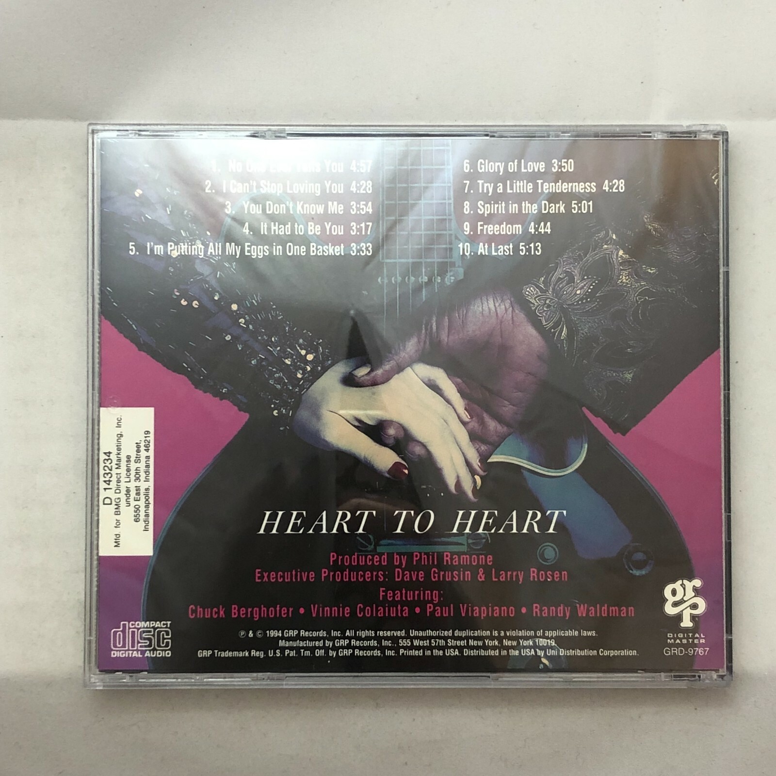 Diane Schuur & B.B. King – Heart To Heart CD- GRP – GRD-9767 | eBay