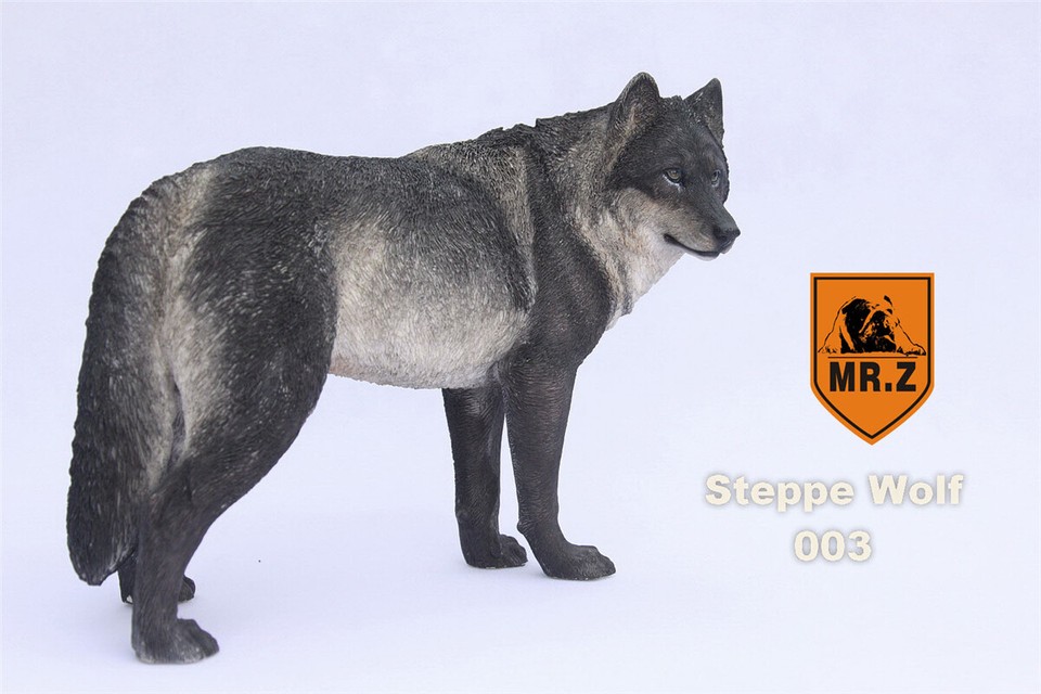 Mr.Z 1:6 Scale Steppe Wolf Model Wild Animal Figure Toy Collection ...