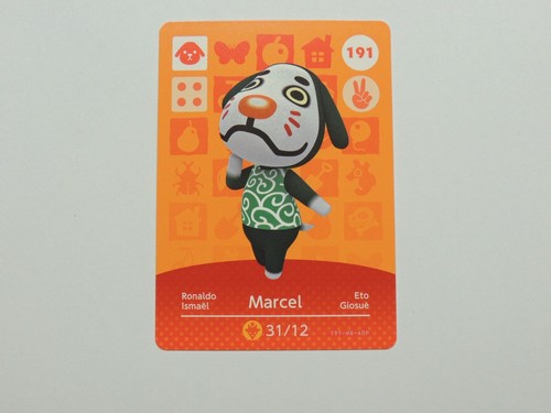 Carte Amiibo Animal Crossing - Marcel 191 - Série 2 Nintendo | eBay