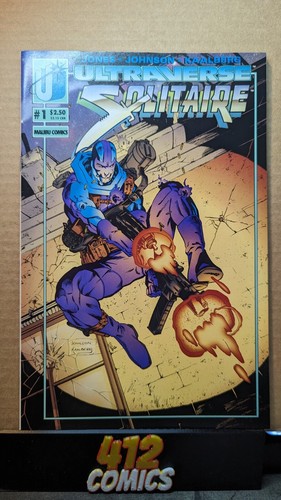 Solitaire #1 (with card) Malibu Comics-Combine Ship | eBay