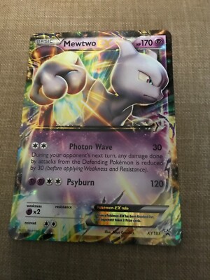 Pokemon Holo Foil JUMBO OVERSIZE MEWTWO EX Card 170 HP XY183 PROMO | eBay
