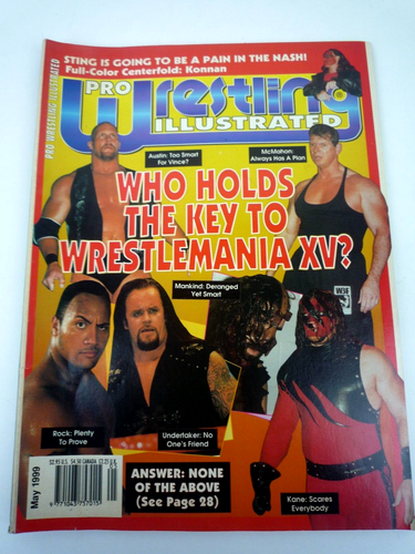 PRO WRESTLING ILLUSTRATED MAGAZINE MAY 1999 UNDERTAKER, KANE & MANKIND ...