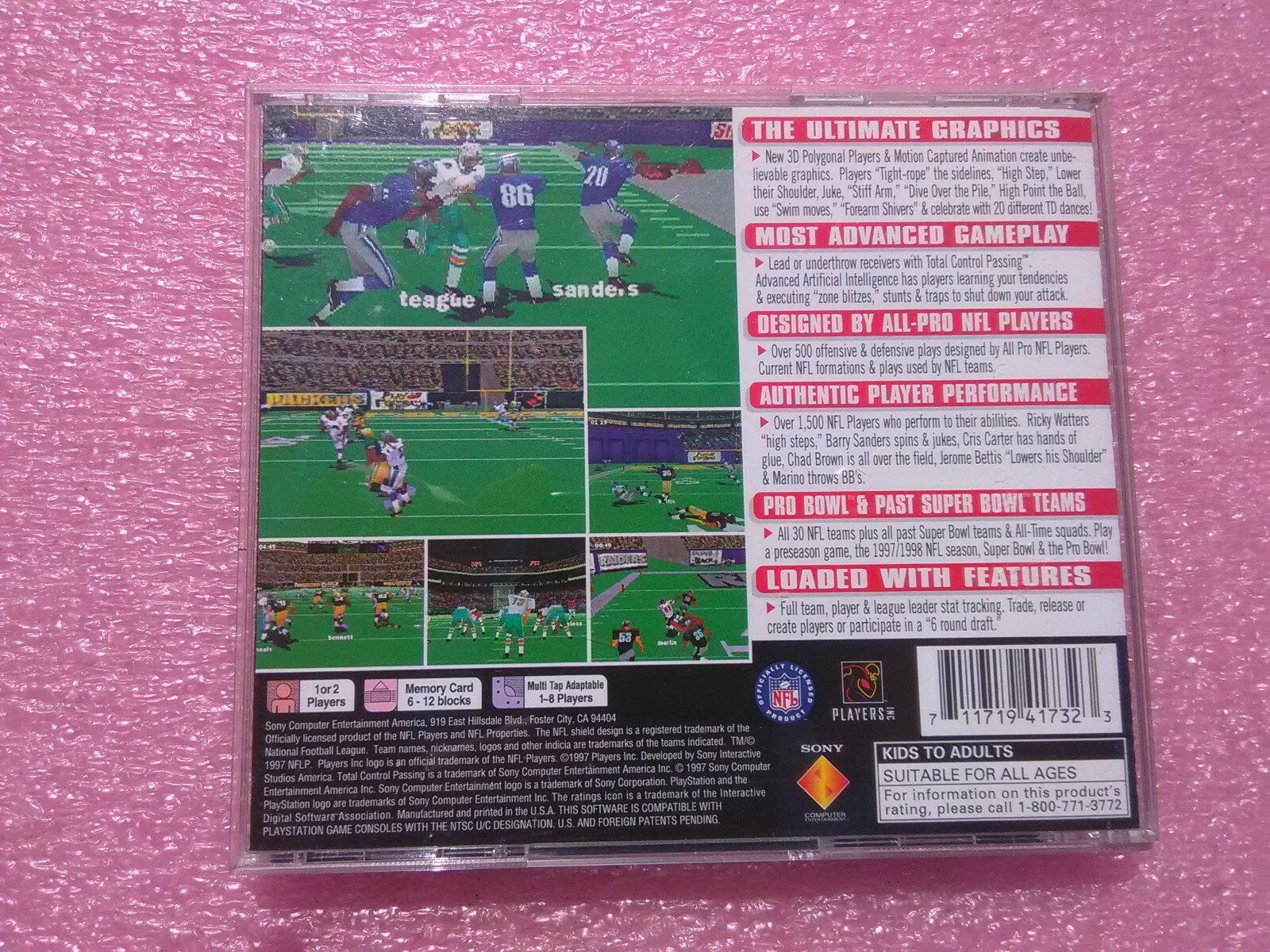 NFL GameDay 98 (Sony PlayStation 1, 1997) PS1 711719417323| eBay