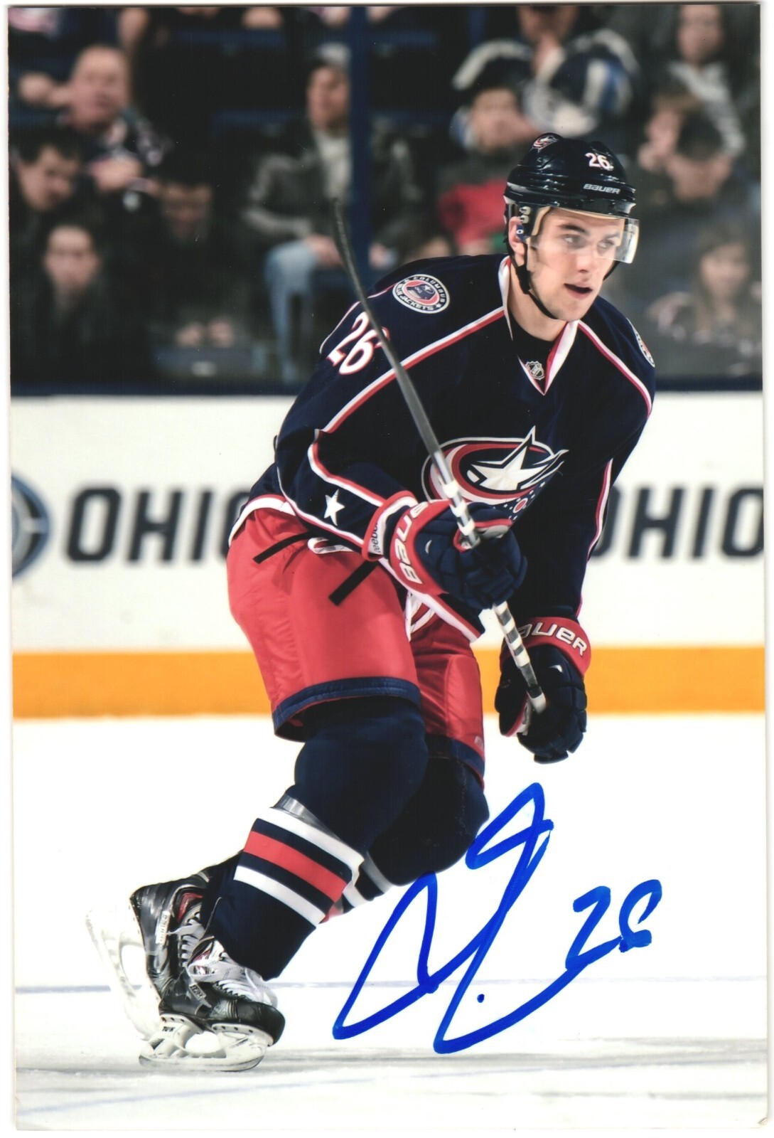 Corey Tropp Autographed 4x6 Color Photo Columbus Blue Jackets #26 Blue ...