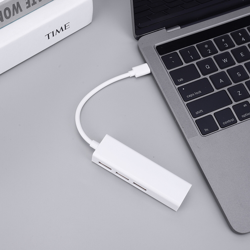 LAN Driver 10/100M USB Hub 3 Port USB Ethernet for Macbook Laptop (Type ...