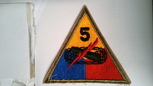 MILITARY PATCH SEW ON US ARMY 5TH ARMORED DIVISION COLORED OLDER WW2 ...