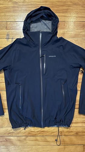 PATAGONIA Torrentshell Rain Jacket Hooded H2NO Navy Blue Full Zip Mens ...