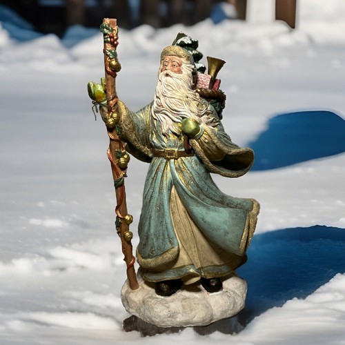 Elegant Seafoam Aqua St Nicholas Santa Claus Father Christmas Resin ...
