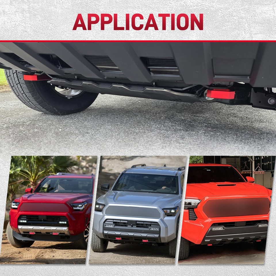 Front Tow Hooks for Toyota Tacoma 2024-2026 4Runner 2025-2026 Red Left ...