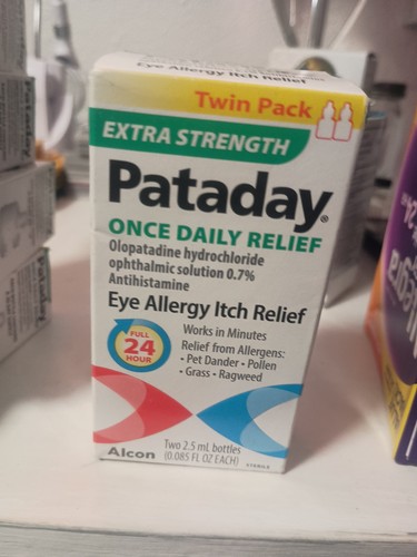 Pataday Extra Strength Twin Pack Once Daily Eye Allergy Itch Relief NEW ...