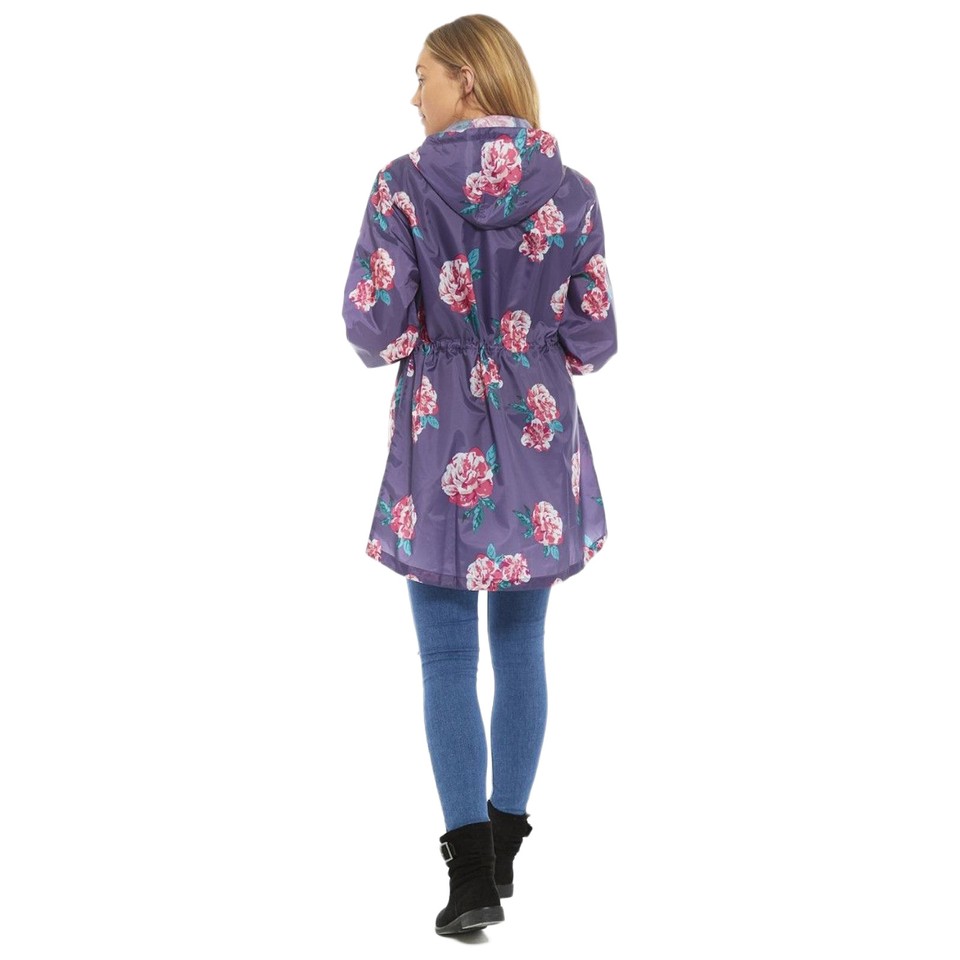 WOMENS RAIN MAC LADIES GIRLS RAINCOAT FISHTAIL KAGOOL PARKA FESTIVAL ...