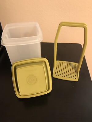 Vintage 3-pc Tupperware #1330 Sheer Pickle Olive Keeper w/ Green Lid ...