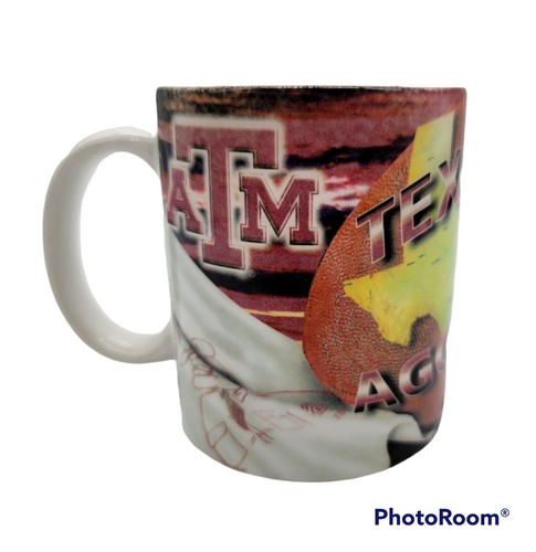RARE Texas A & M University Coffee Cup Mug GIG EM Aggies Football ...