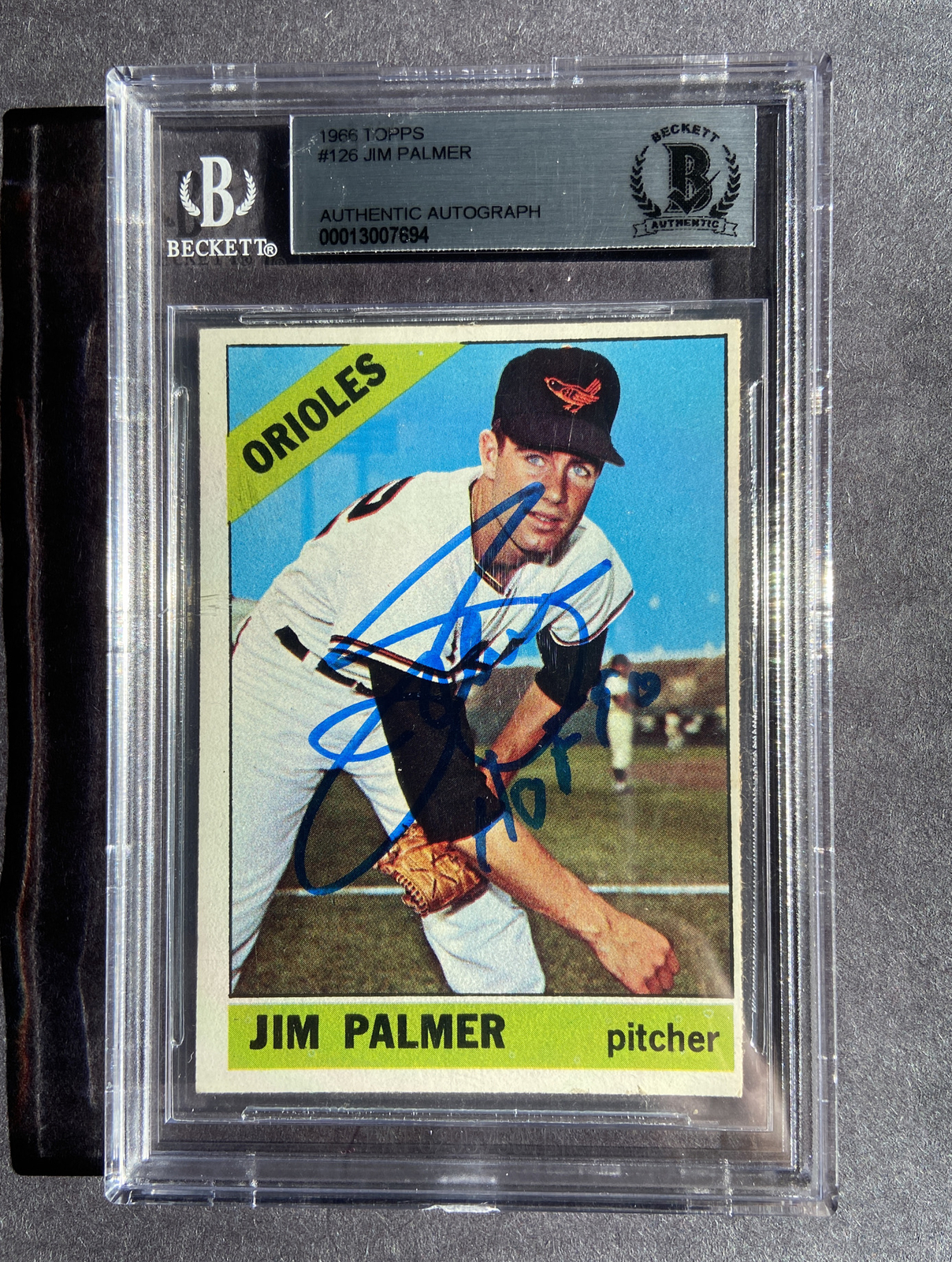 1966 Jim Palmer rookie card signed. Orioles auto. BAS Autograph Card ...