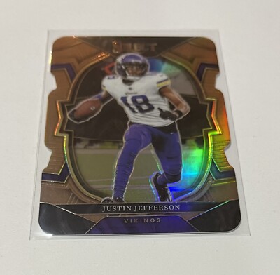 Justin Jefferson 2022 Panini Select Concourse Copper Die-Cut Prizm (135 ...