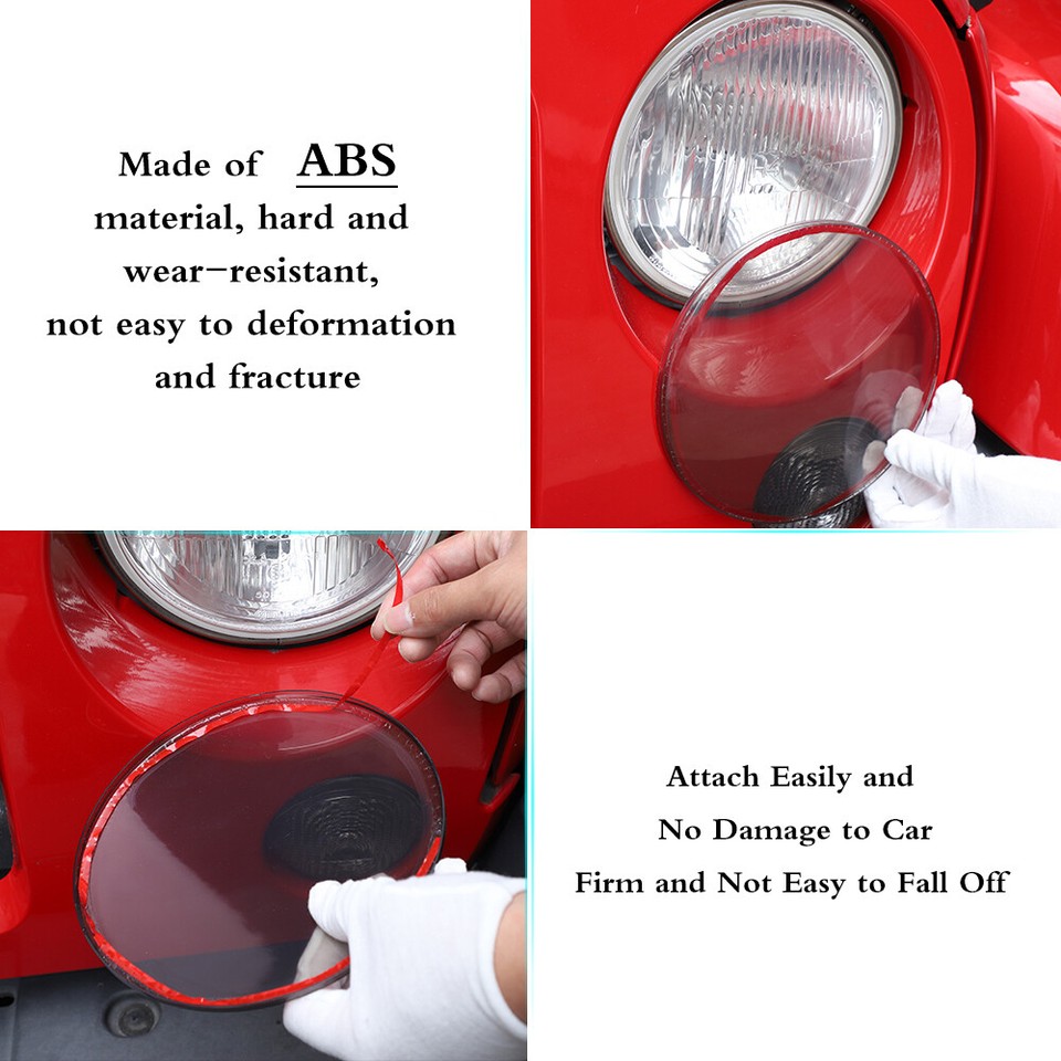 2x Front Headlight Lamp Cover Trim For Jeep Wrangler JK 2007-2018 ...