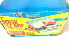 Chicago Electric 7 In. 1.5 HP Bridge Wet Cut Tile Saw With Stand for ...