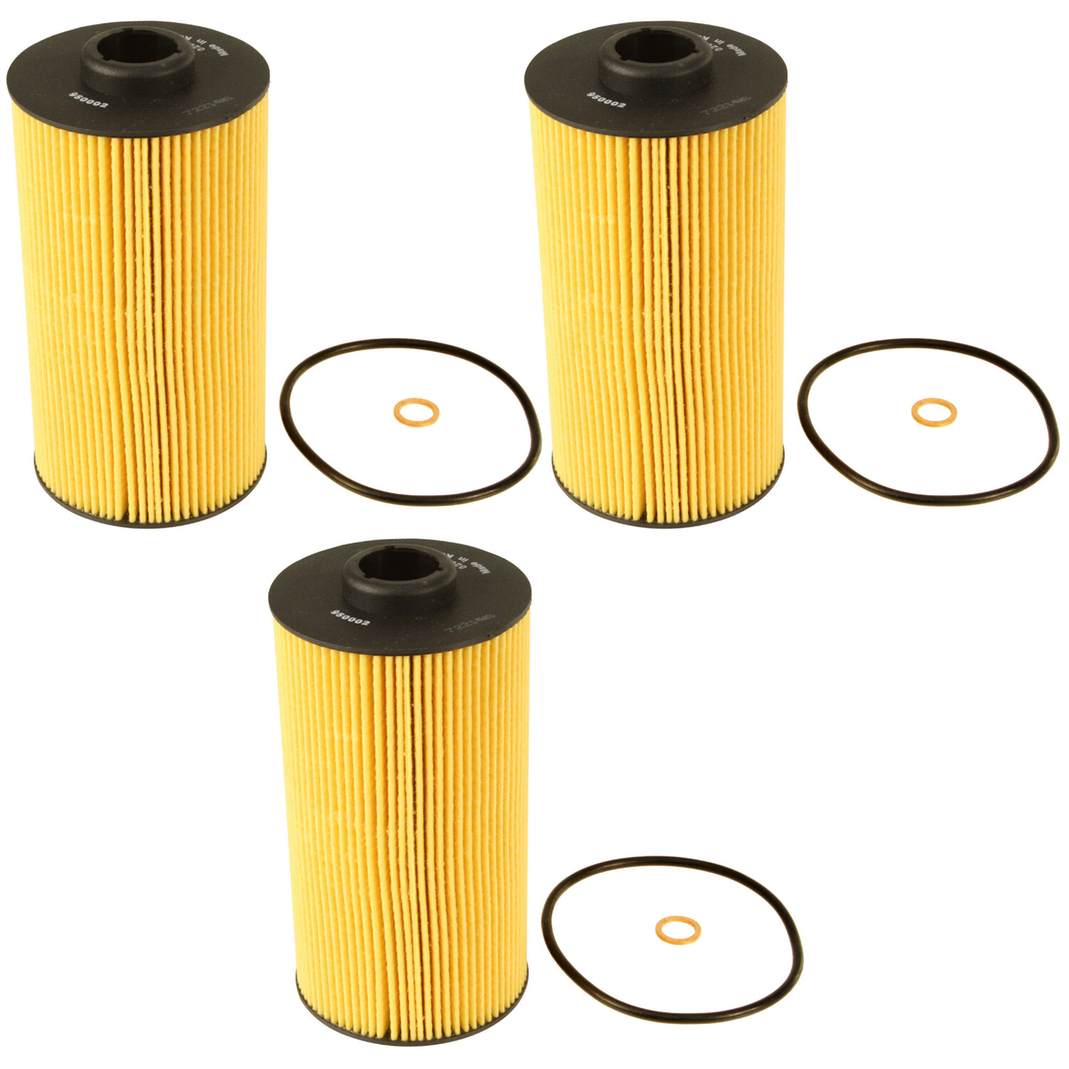 Bosch 72214WS Workshop Set of 3 Engine Oil Filters For BMW E31 E38 E39 ...