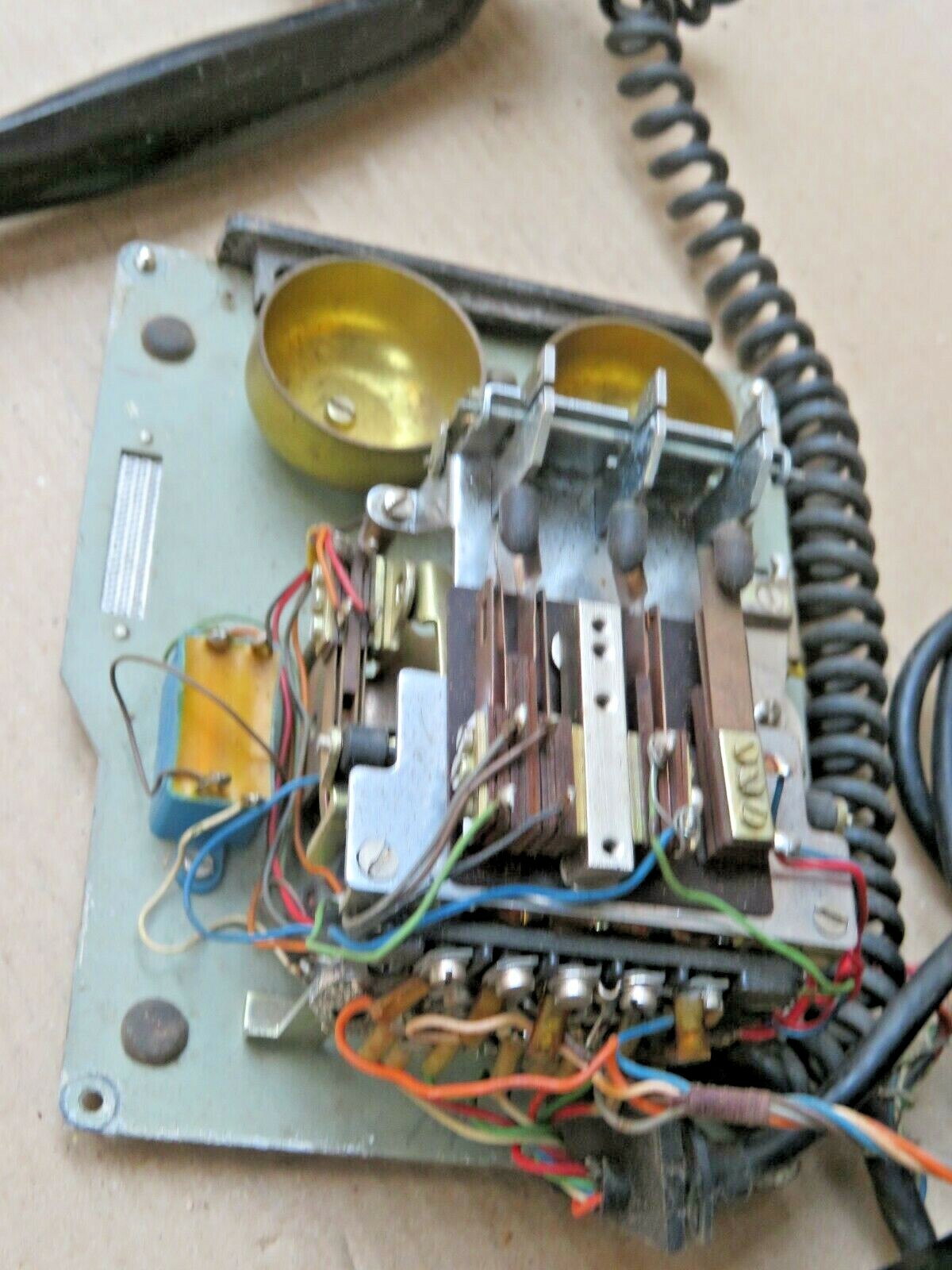 VTG BAKELITE TELEPHONE METAL ROTARY DIAL BUZZ BELL REUSE CLASSIC DECOR ...