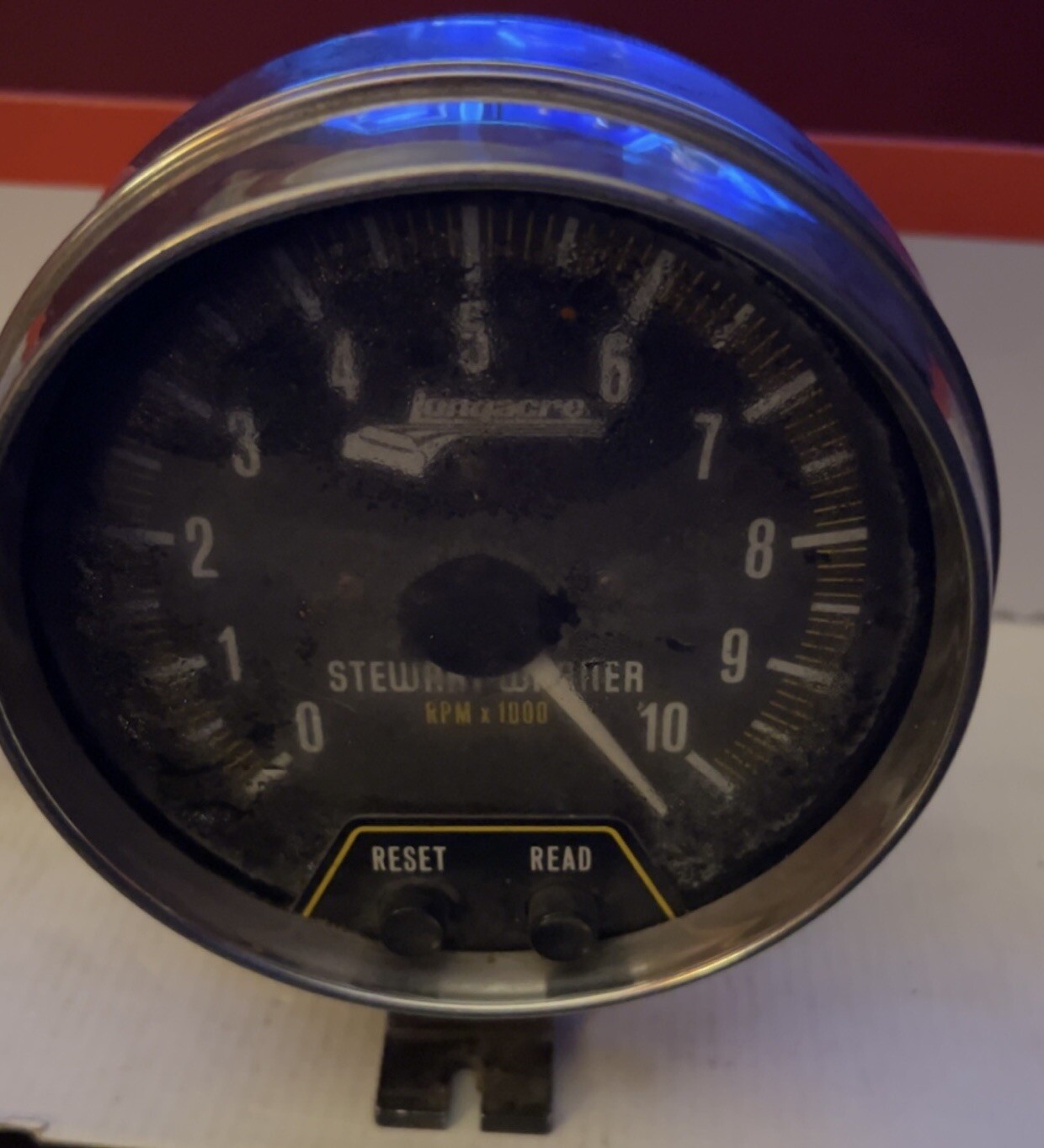 Stewart Warner Tachometer 5" 10k Telltale Memory Electric, Chrome Bezel ...