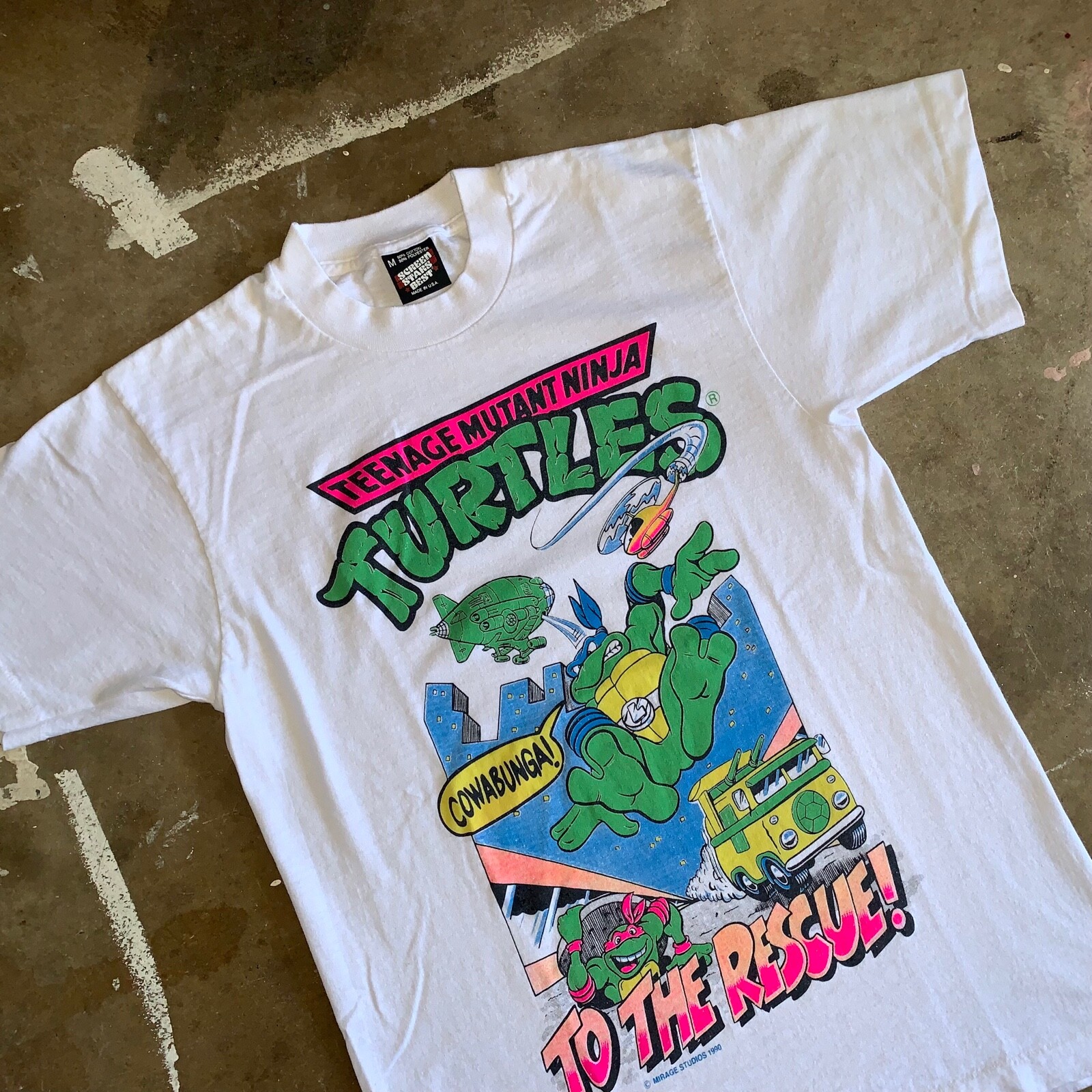 1990 VINTAGE 90s TEENAGE MUTANT NINJA TURTLES TMNT T-… - Gem