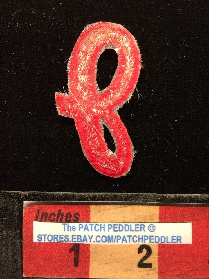 LETTERS ~ Red Script 2 1/4" Letter "J" Patch Embroidered Appliqué ...