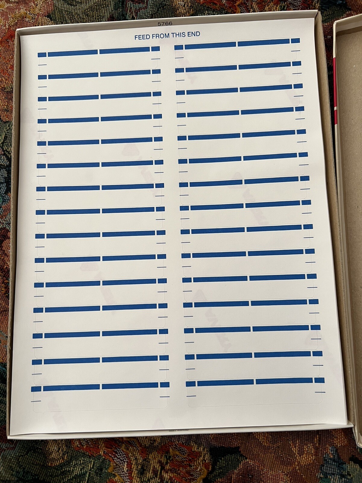 Open Box ~ AVERY Laser 5766 ~ BLUE FILE FOLDER 1/3 Cut LABELS ~ 45 ...