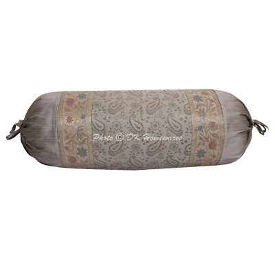 Bohemian Decorative Bolster Cushion Cover Tube Cushion Paisley Brocade ...
