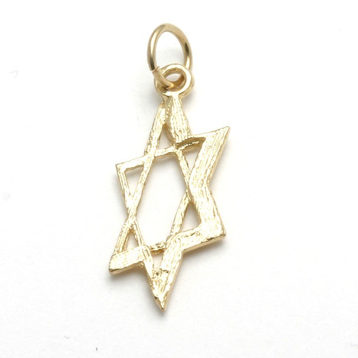 Vintage 14k Jewish Star of David Shema Yisrael Pendant Yellow Gold ...